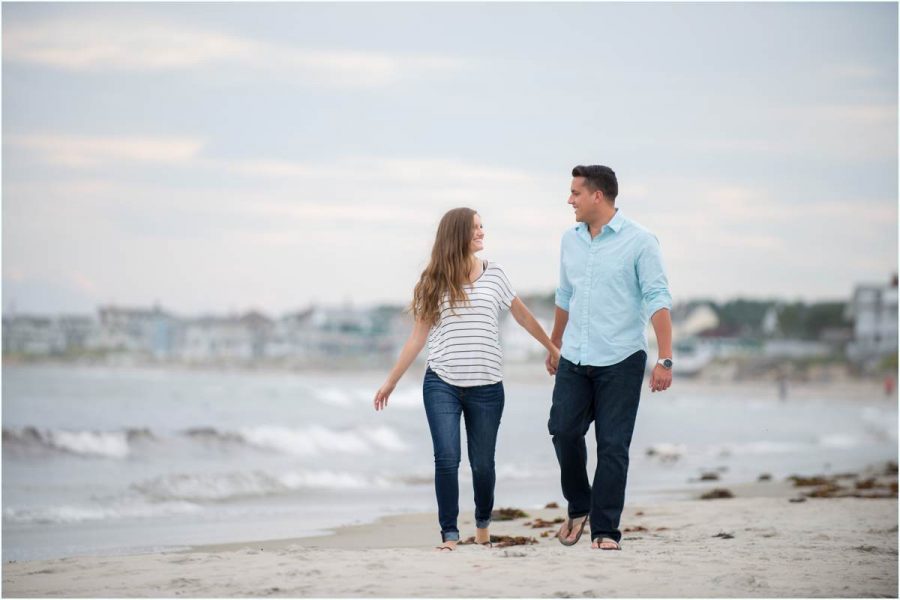 Wallis Sands Beach Engagement Photos | New England Wedding Photographer